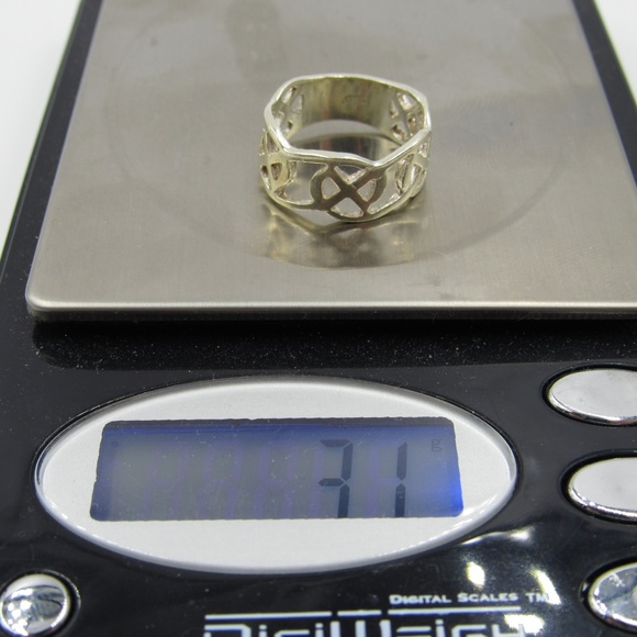 Jewelry | Vintage Size 625 Sterling Unique Symbol Band Ring | Poshmark